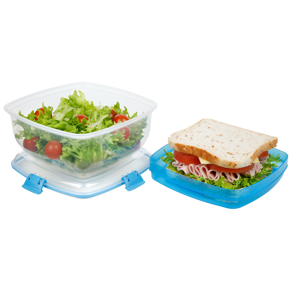 Box na potraviny Sistema Salad + Sandwich TO GO 1,63L | 4camping.sk