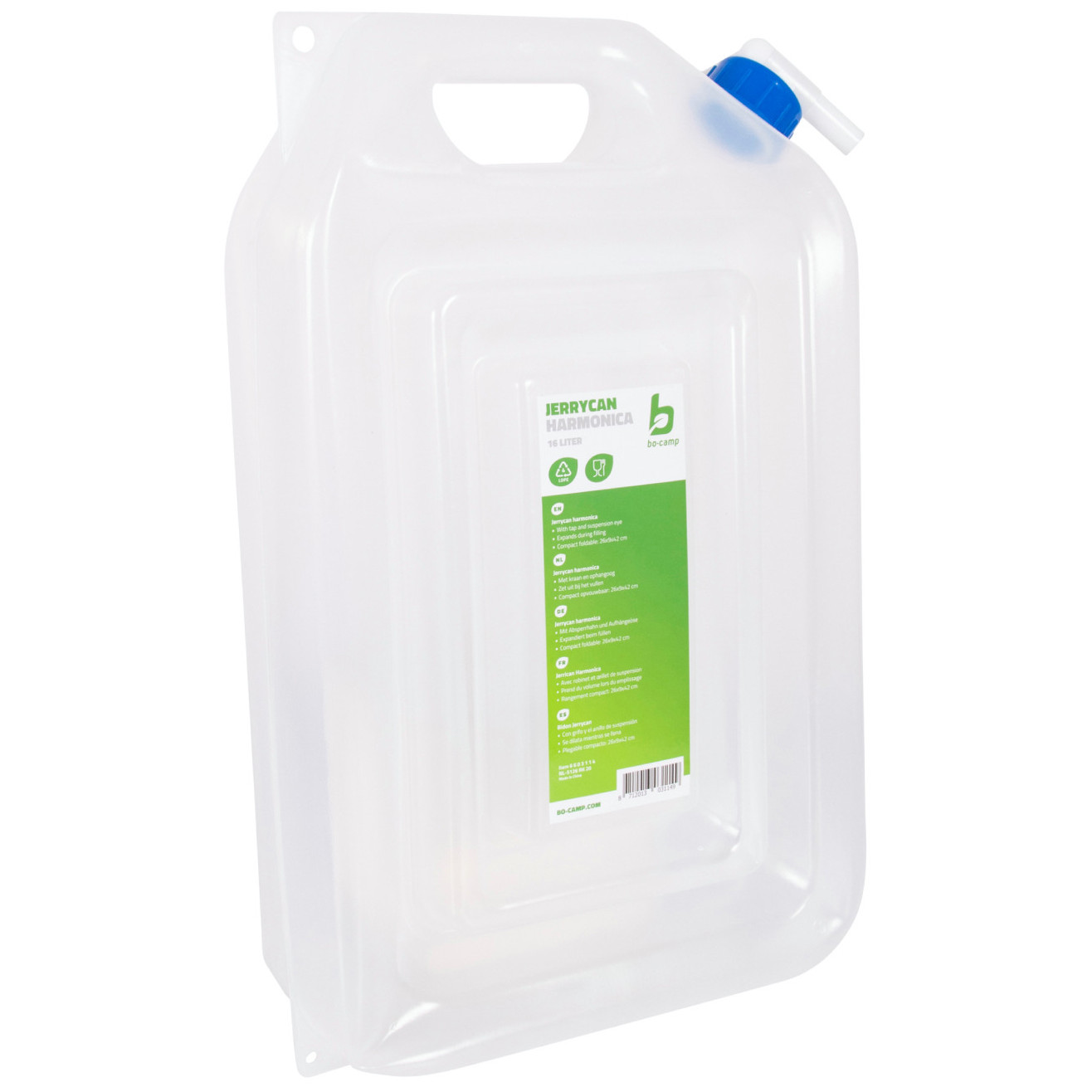 Skladací kanister Bo-Camp Jerrycan Harmonica w / tap 16 l | 4camping.sk